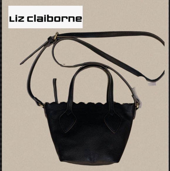 Liz Claiborne | Bags | Liz Claiborne Small Black Gabby Tote With ...